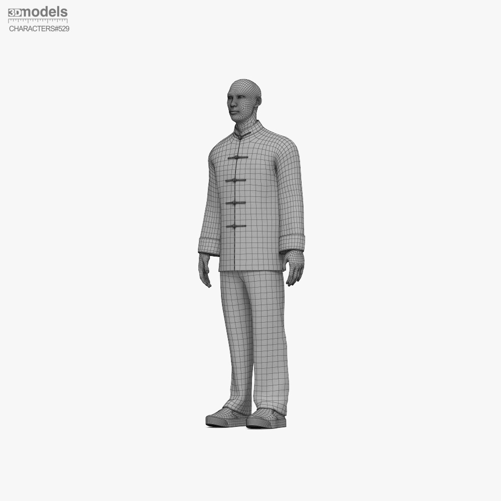 Man in Classic Chinese Clothing 3D model - Download Character on ...