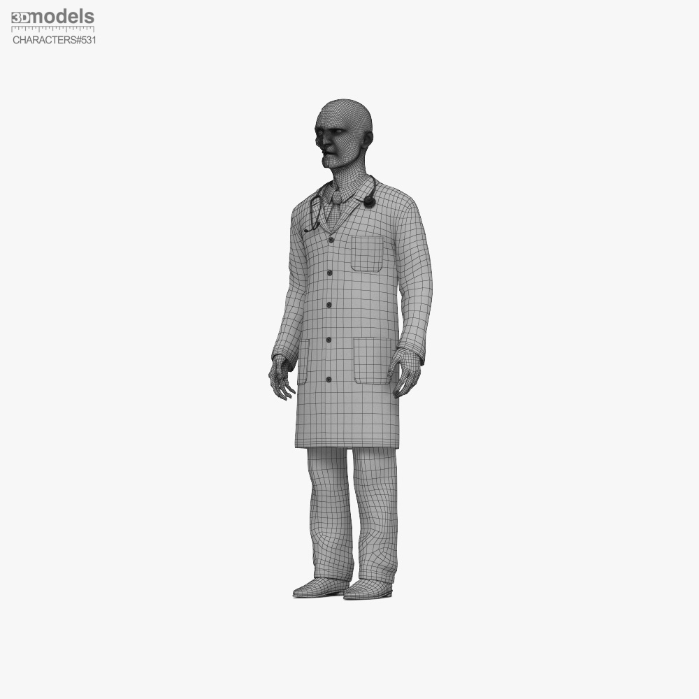 Zombie Doctor 3D model - Download Mythological creatures on 3DModels.org