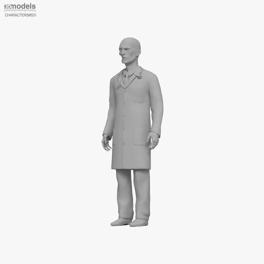 Zombie Doctor 3D model - Download Mythological creatures on 3DModels.org