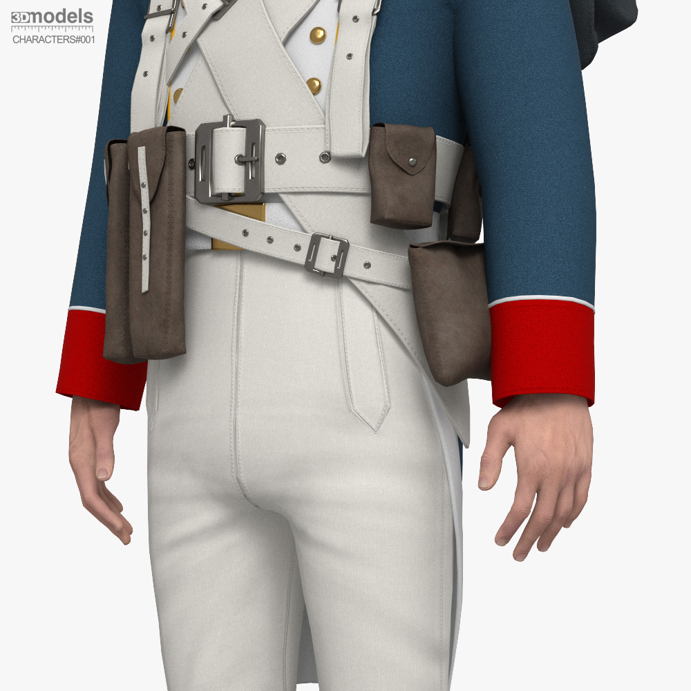 French Grand Army Soldier 3D model - Download Character on 3DModels.org