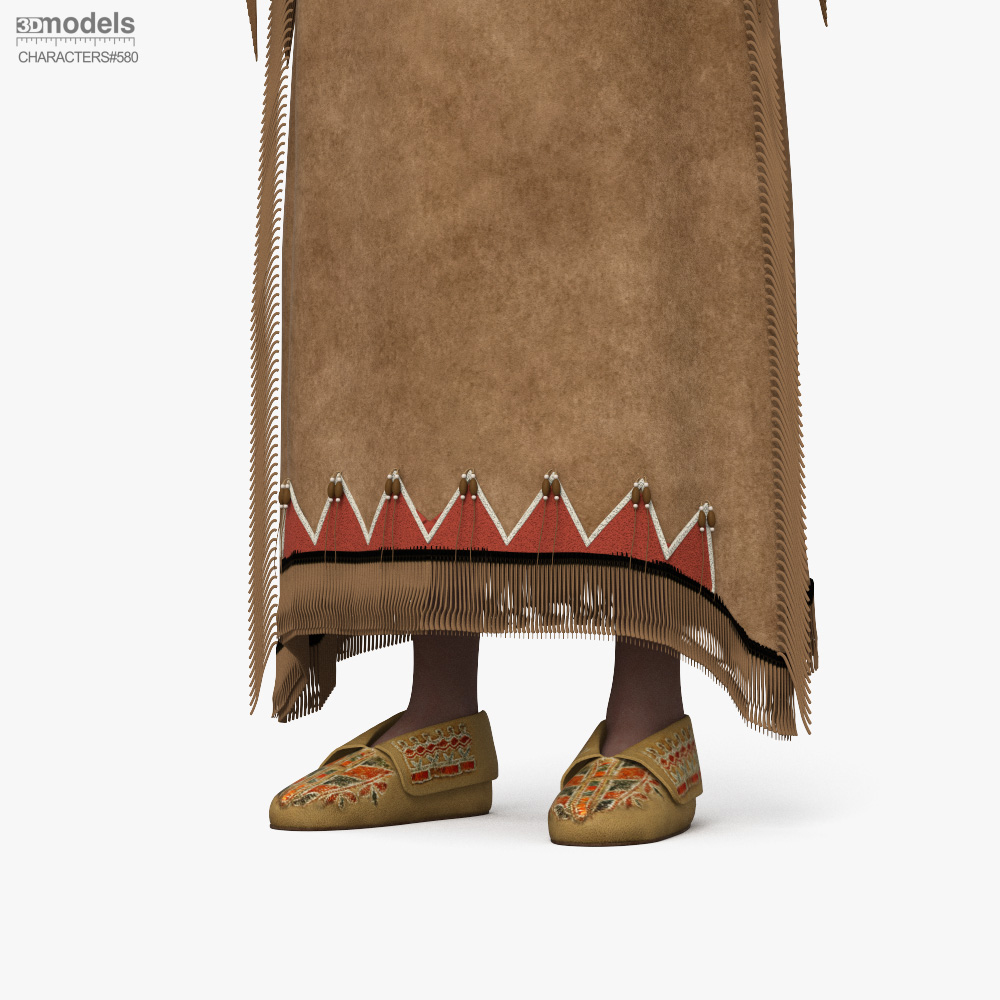 Native American Woman 3D model - Download Character on 3DModels.org