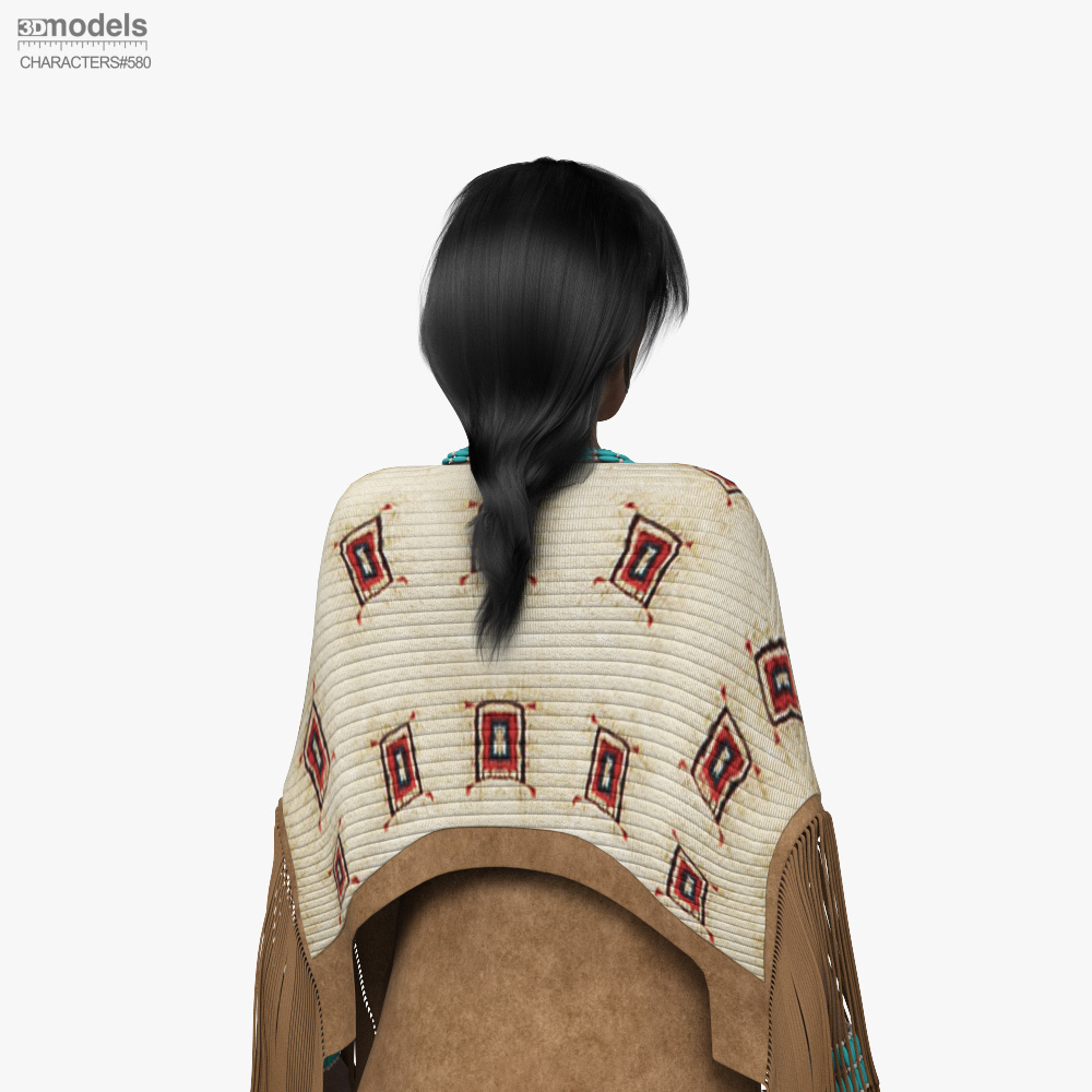 Native American Woman 3D model - Download Character on 3DModels.org