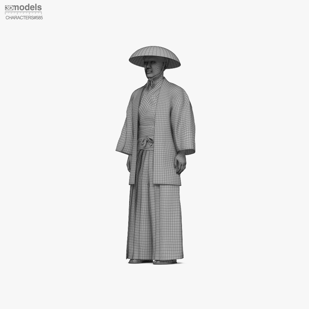 Medieval Japanese Lord 3D model - Download Character on 3DModels.org