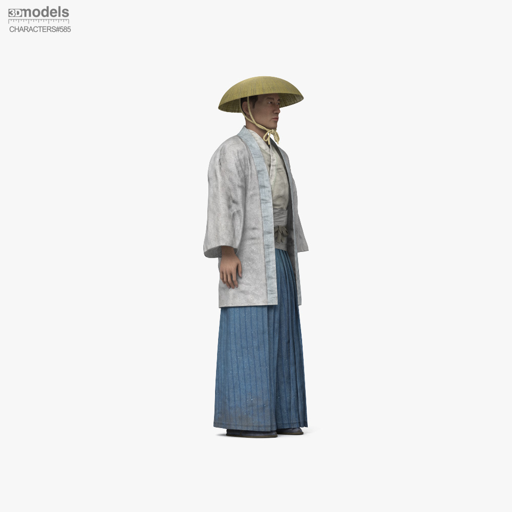 Medieval Japanese Lord 3D model - Download Character on 3DModels.org