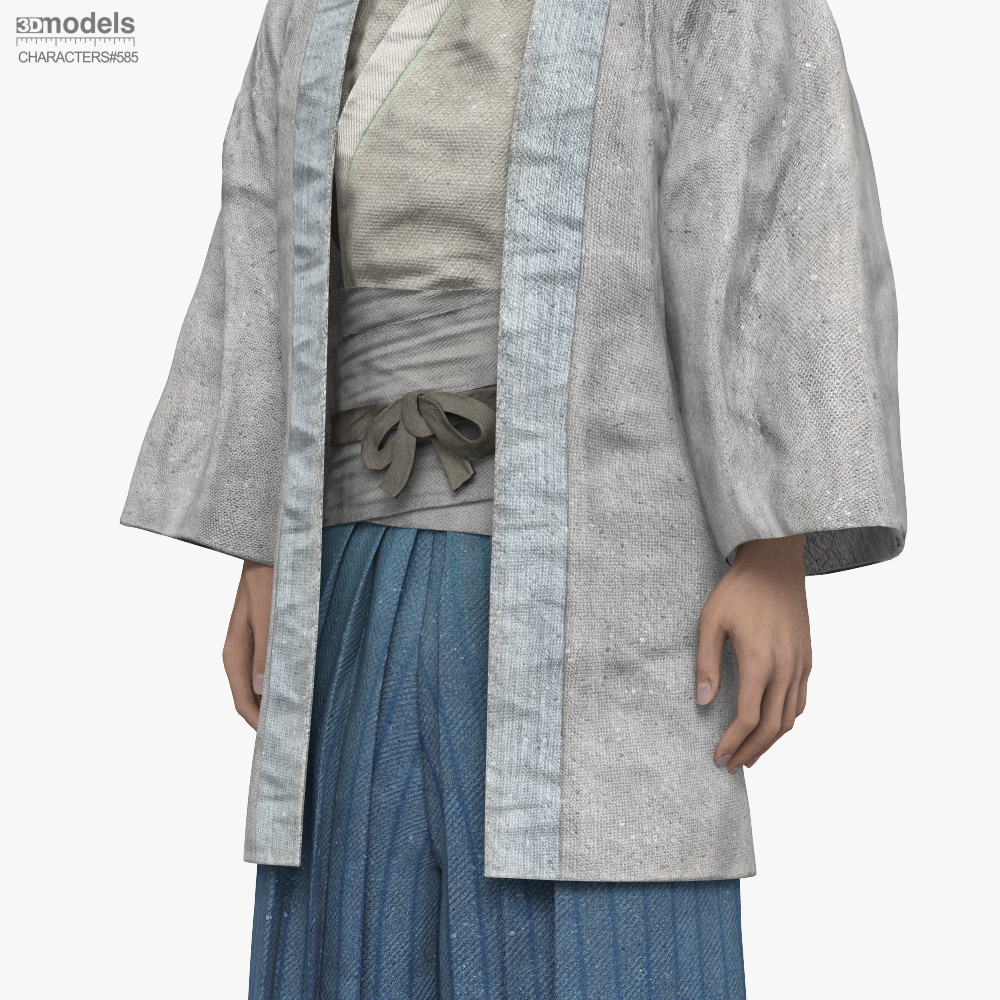 Medieval Japanese Lord 3D model - Download Character on 3DModels.org