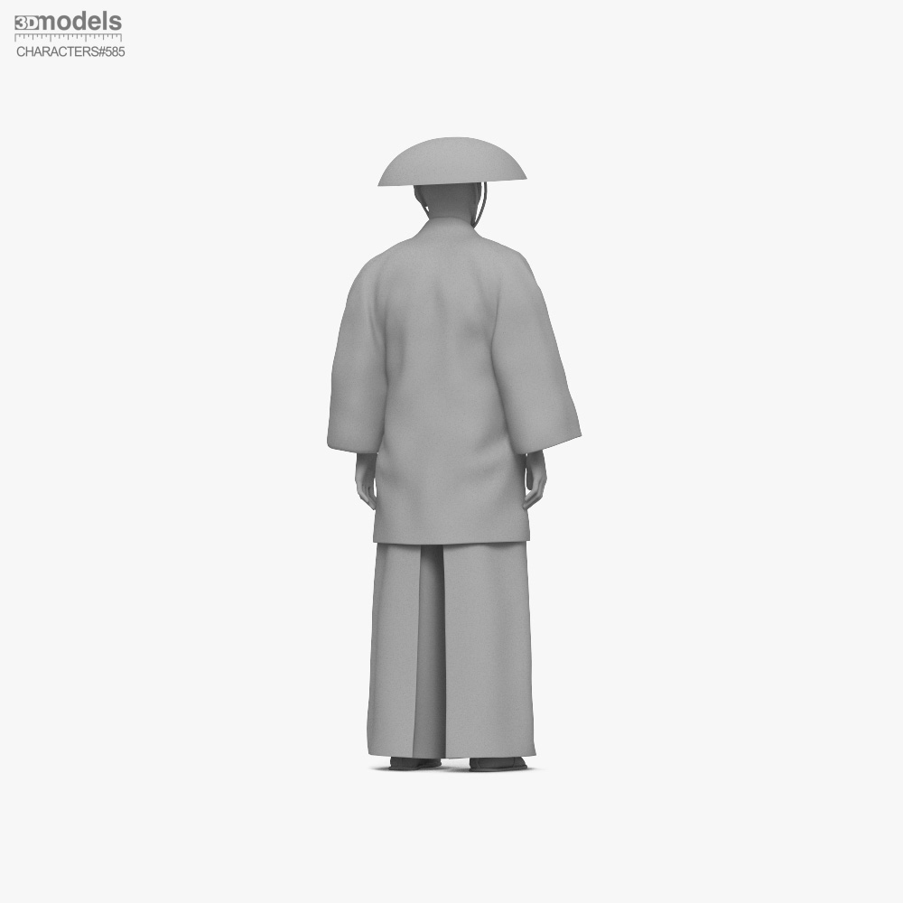 Medieval Japanese Lord 3D model - Download Character on 3DModels.org