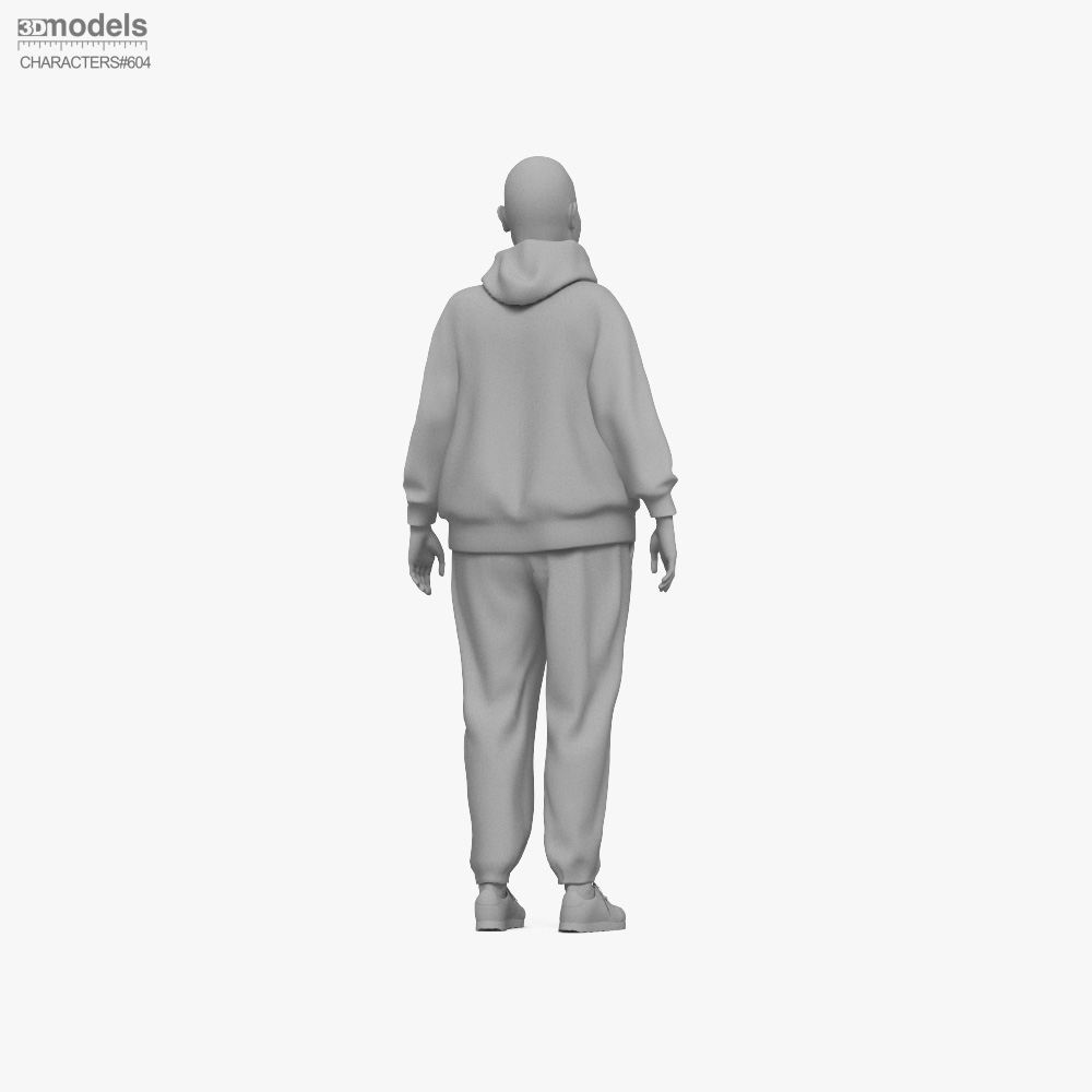 Asian Girl in Tracksuit 3D model - Download Character on 3DModels.org