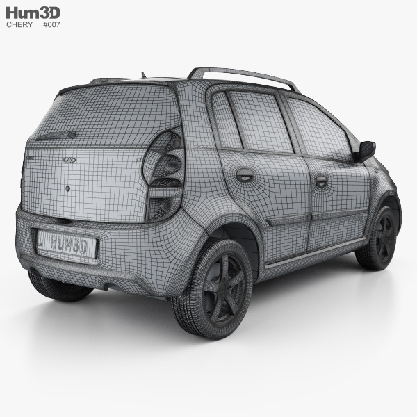 Chery A1 (J1) with HQ interior 2014 3D model - Download Hatchback on ...
