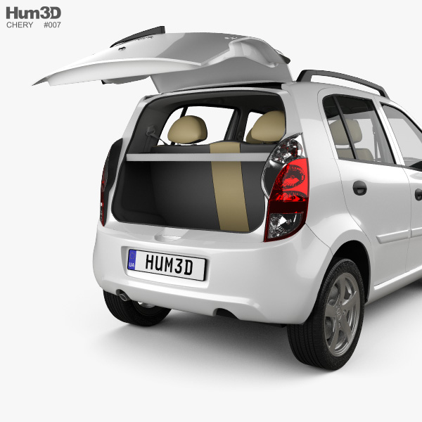 Chery A1 (J1) with HQ interior 2014 3D model - Download Hatchback on ...