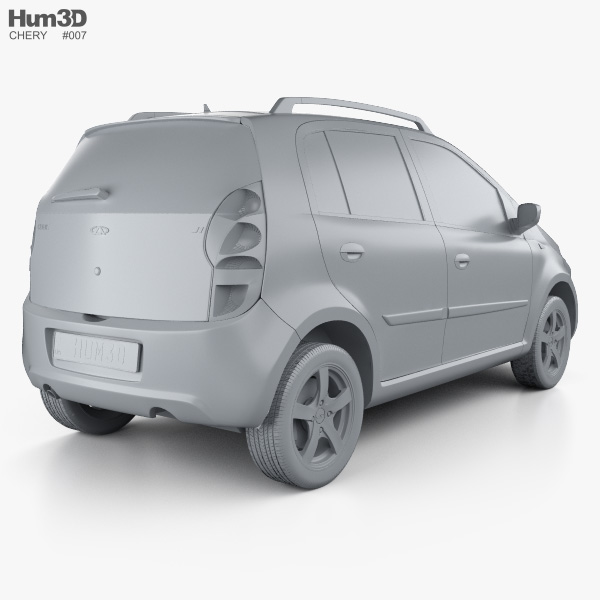 Chery A1 (J1) with HQ interior 2014 3D model - Download Hatchback on ...