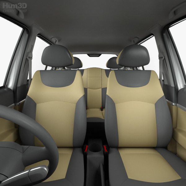 Chery A1 (J1) with HQ interior 2014 3D model - Download Hatchback on ...