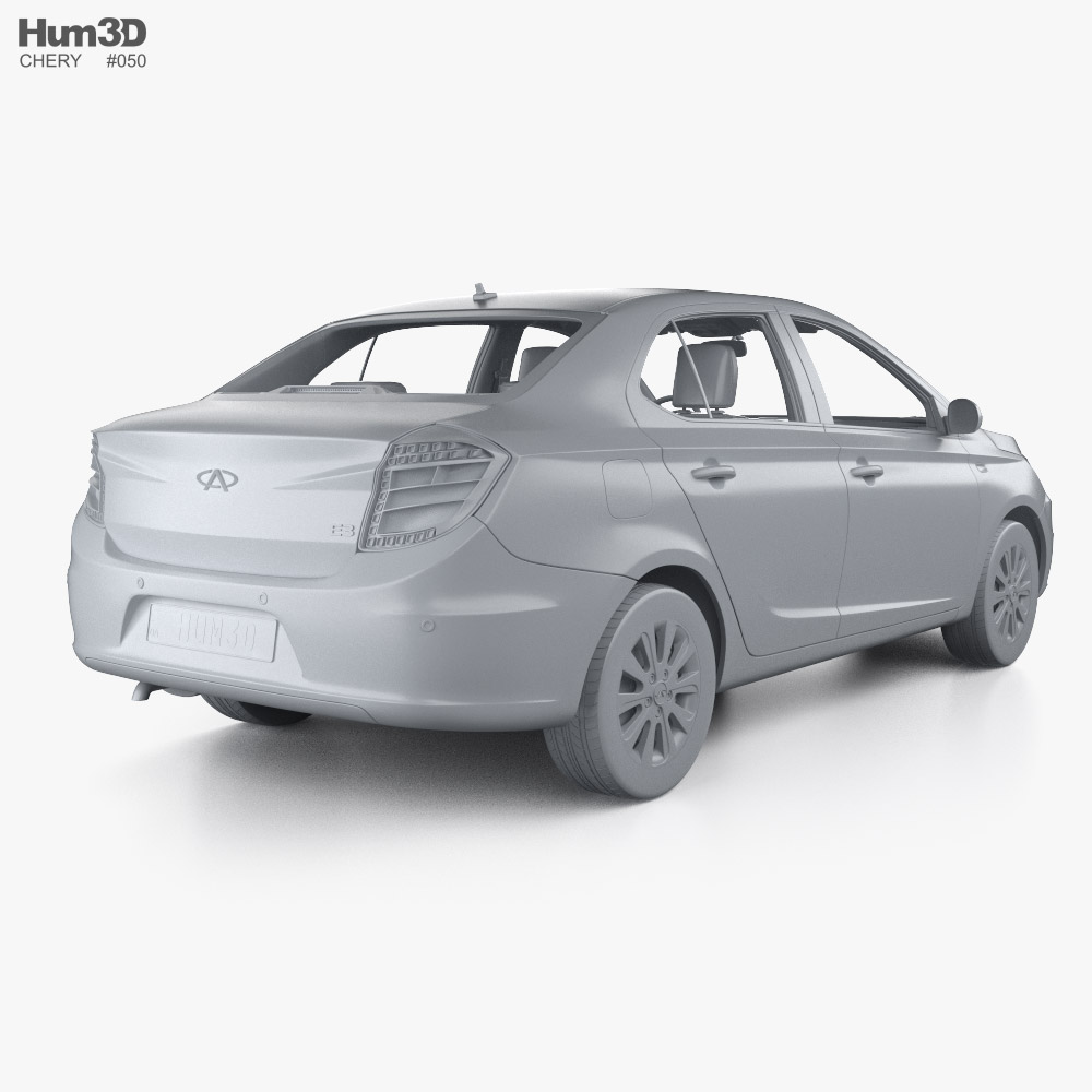 Chery E3 with HQ interior 2016 3D model - Download Sedan on 3DModels.org