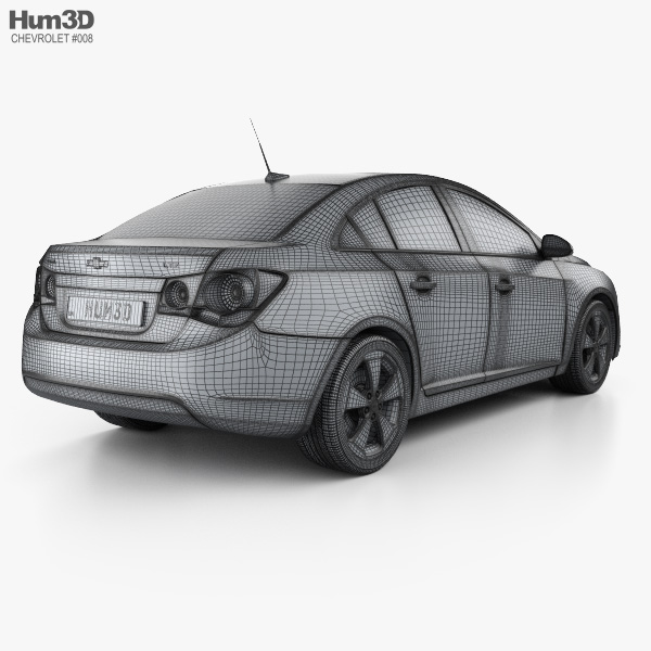 Chevrolet Cruze (J300) 2012 3D model - Download Sedan on 3DModels.org