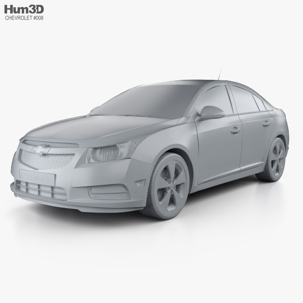 Chevrolet Cruze (J300) 2012 3D model - Download Sedan on 3DModels.org