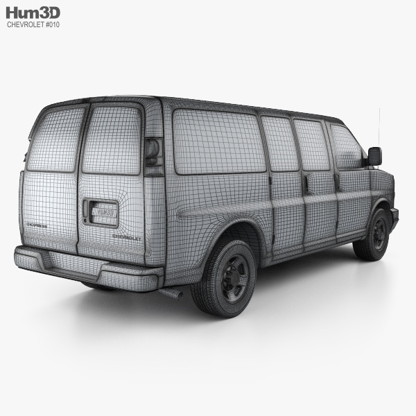 Chevrolet Express 2011 3D model - Download Van on 3DModels.org