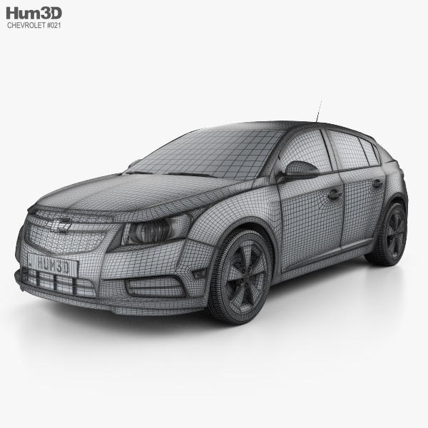 Chevrolet Cruze (J300) hatchback 2014 3D model - Download Hatchback on ...