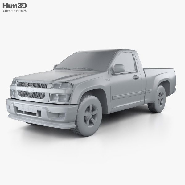 Chevrolet Colorado Regular Cab 2014 3D model - Download Pickup on ...