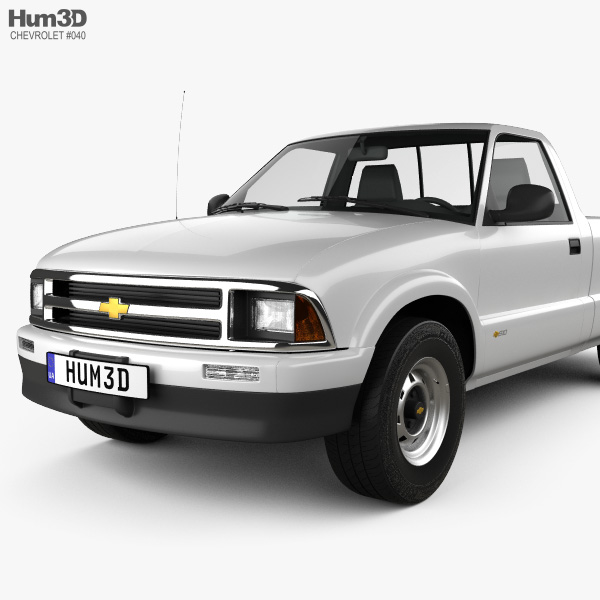 Chevrolet S10 Single Cab Long bed 2005 3D model - Download Pickup on ...