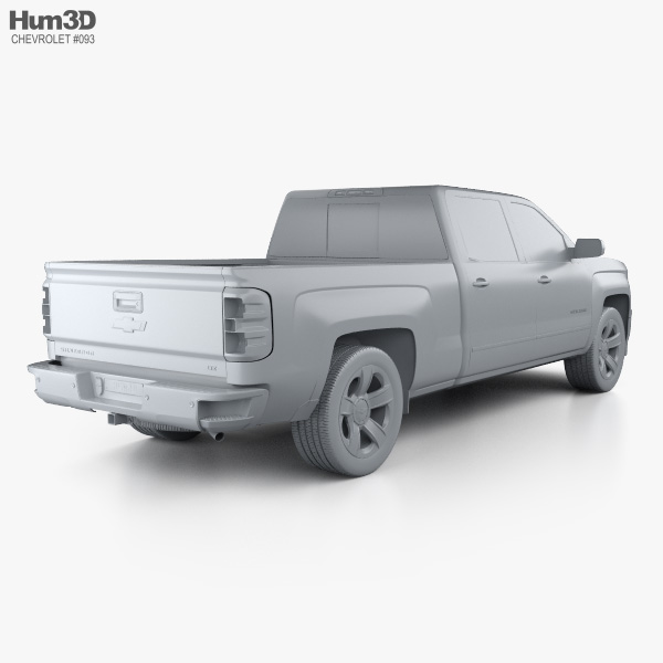 Chevrolet Silverado Crew Cab LTZ 2016 3D model - Download Pickup on ...