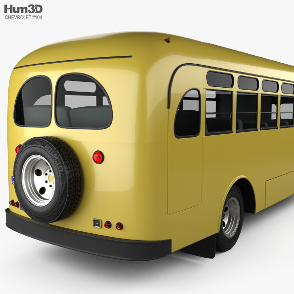 Chevrolet 6700 School Bus 1955 3D model - Download Bus on 3DModels.org