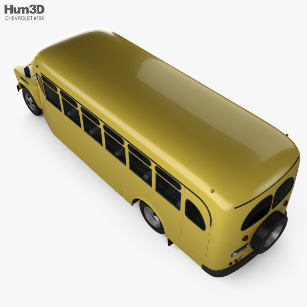 Chevrolet 6700 School Bus 1955 3D model - Download Bus on 3DModels.org