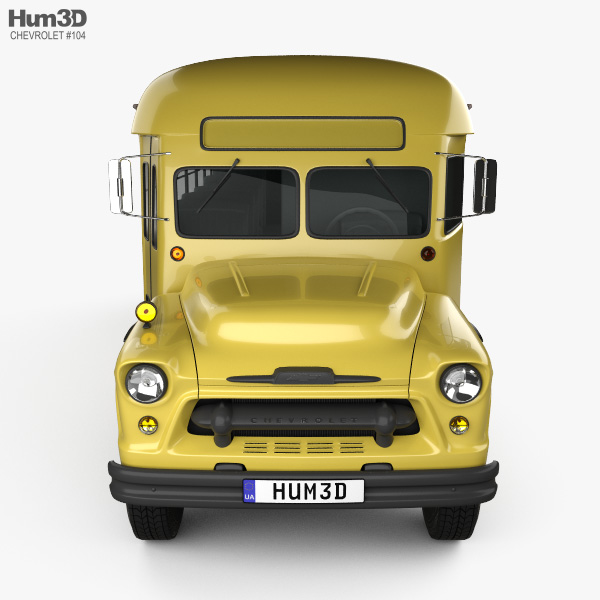 Chevrolet 6700 School Bus 1955 3D model - Download Bus on 3DModels.org