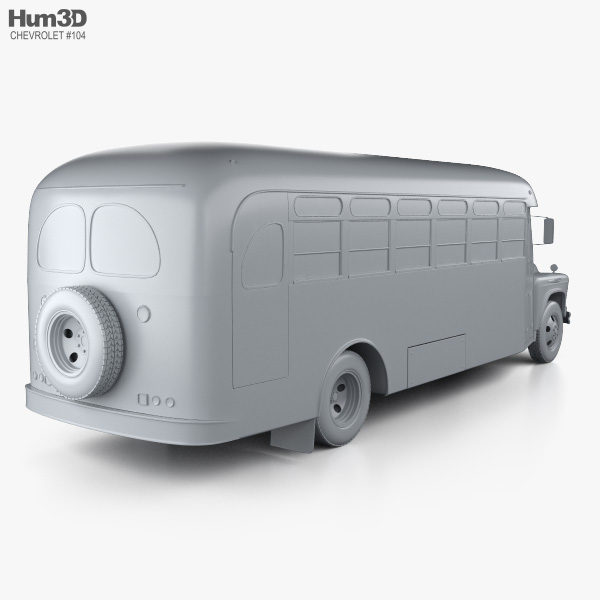 Chevrolet 6700 School Bus 1955 3D model - Download Bus on 3DModels.org
