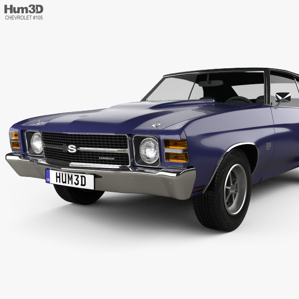 Chevrolet Chevelle SS 454 LS5 convertible 1971 3D model - Download ...