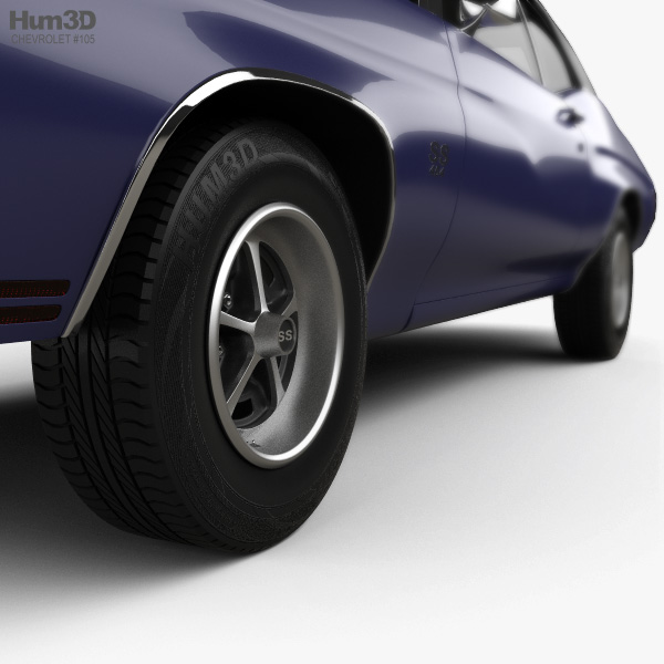 Chevrolet Chevelle SS 454 LS5 convertible 1971 3D model - Download ...