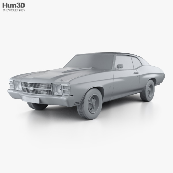 Chevrolet Chevelle SS 454 LS5 convertible 1971 3D model - Download ...
