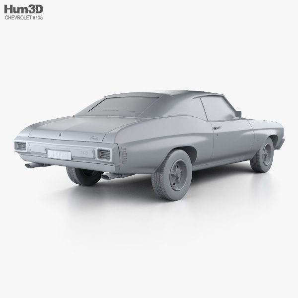 Chevrolet Chevelle SS 454 LS5 convertible 1971 3D model - Download ...