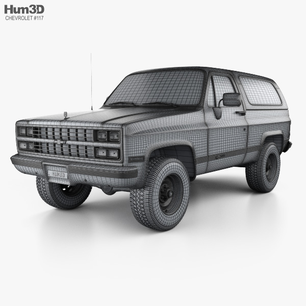 Chevrolet Blazer (K5) 1991 3D model - Download Crossover SUV on ...