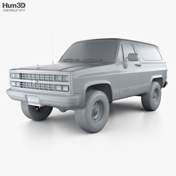 Chevrolet Blazer (K5) 1991 3D model - Download Crossover SUV on ...