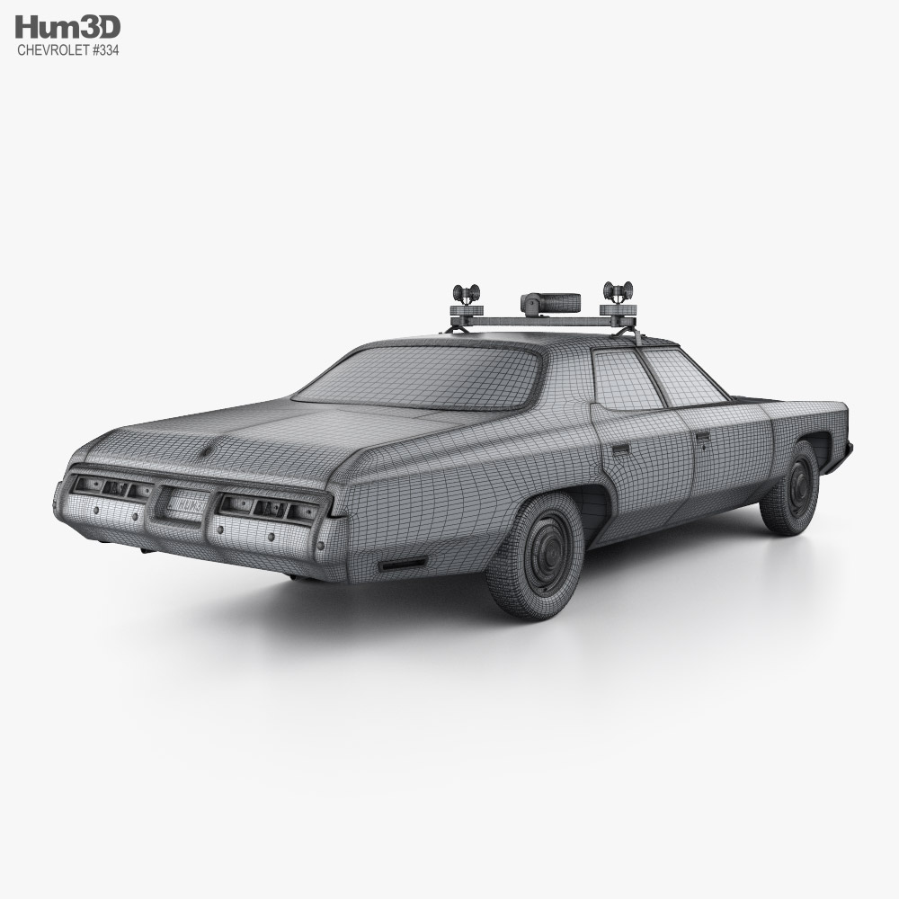 Chevrolet Impala Police 1975 3D model - Download Sedan on 3DModels.org