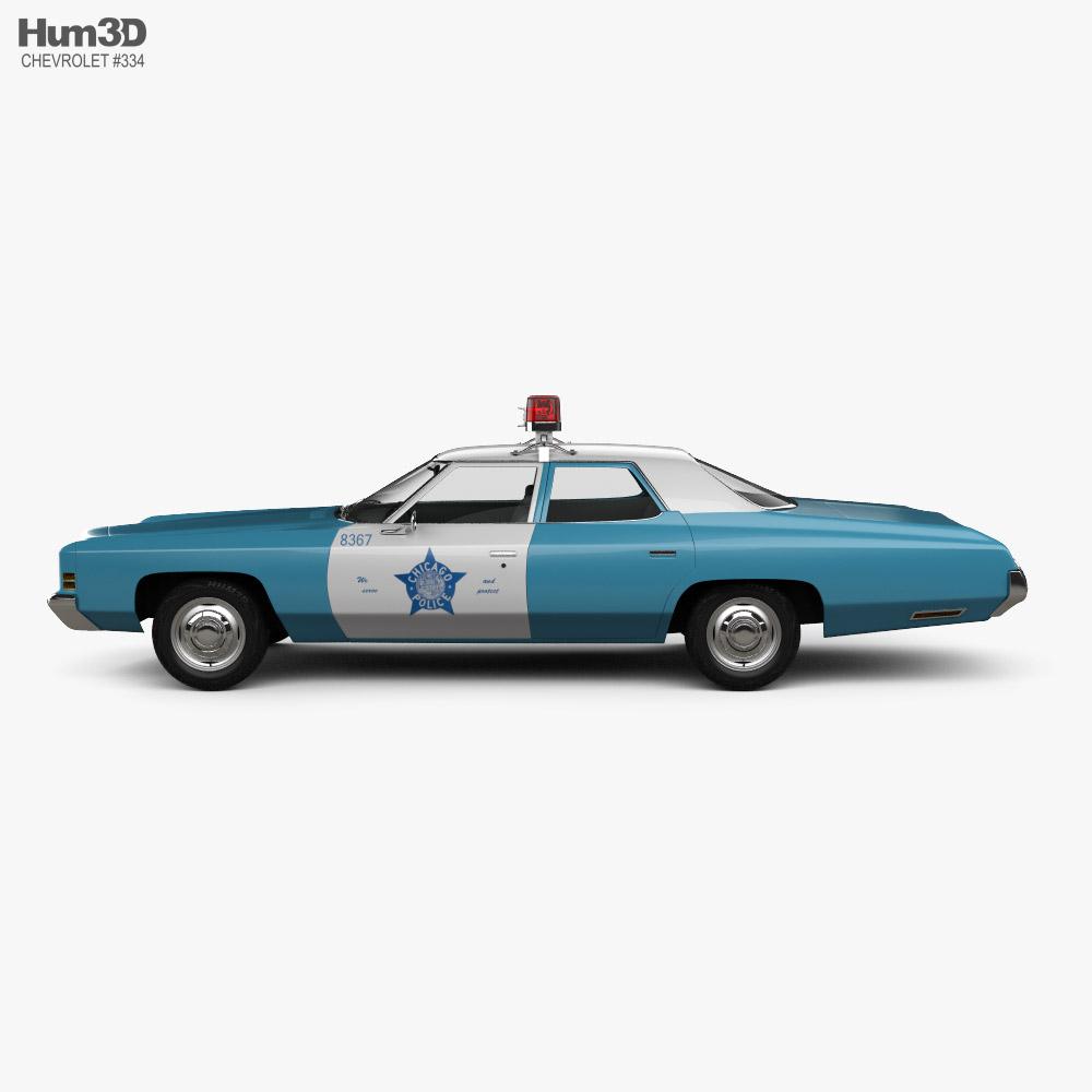 Chevrolet Impala Police 1975 3D model - Download Sedan on 3DModels.org