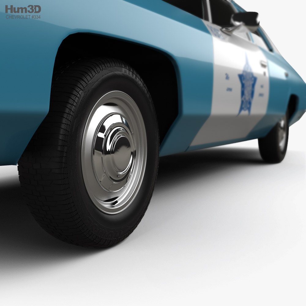 Chevrolet Impala Police 1975 3D model - Download Sedan on 3DModels.org
