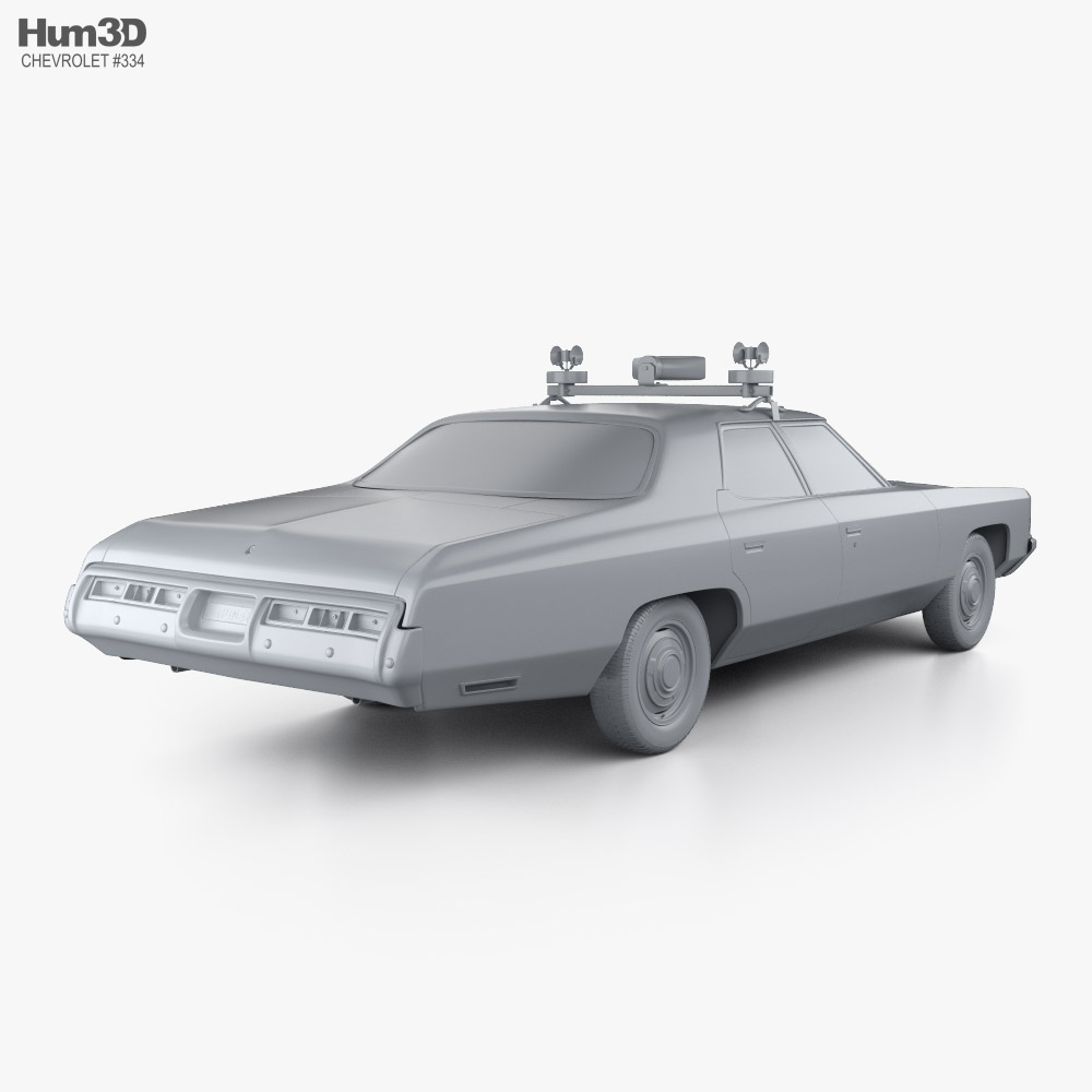 Chevrolet Impala Police 1975 3D model - Download Sedan on 3DModels.org