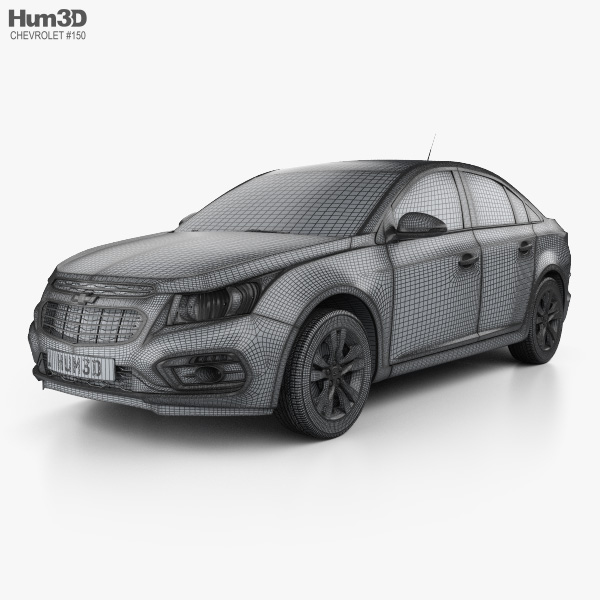 Chevrolet Cruze sedan 2018 3D model - Download Sedan on 3DModels.org