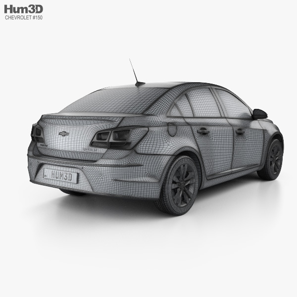 Chevrolet Cruze sedan 2018 3D model - Download Sedan on 3DModels.org