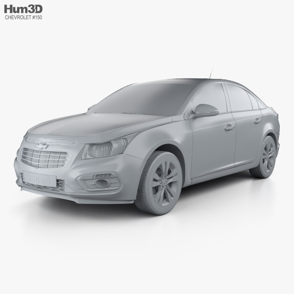 Chevrolet Cruze sedan 2018 3D model - Download Sedan on 3DModels.org