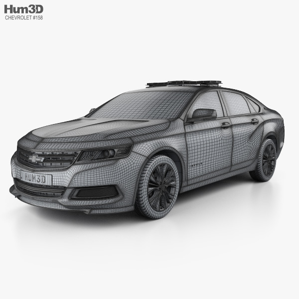 Chevrolet Impala Police Dubai 2017 3D model - Download Sedan on ...