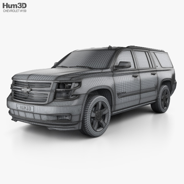 Chevrolet Suburban LTZ 2017 3D model - Download Crossover SUV on ...