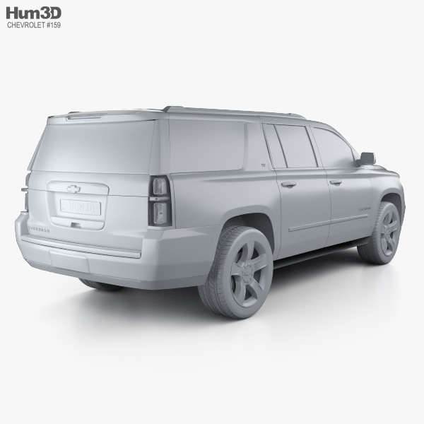 Chevrolet Suburban LTZ 2017 3D model - Download Crossover SUV on ...