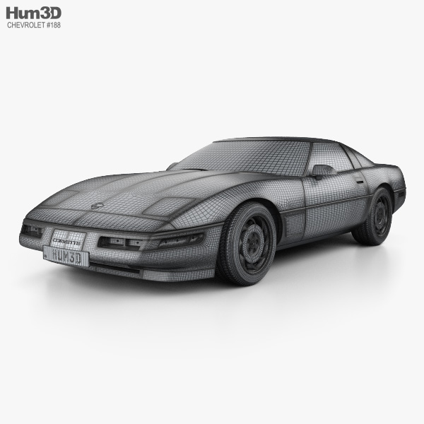 Chevrolet Corvette (C4) 1996 3D model - Download Sports car on 3DModels.org