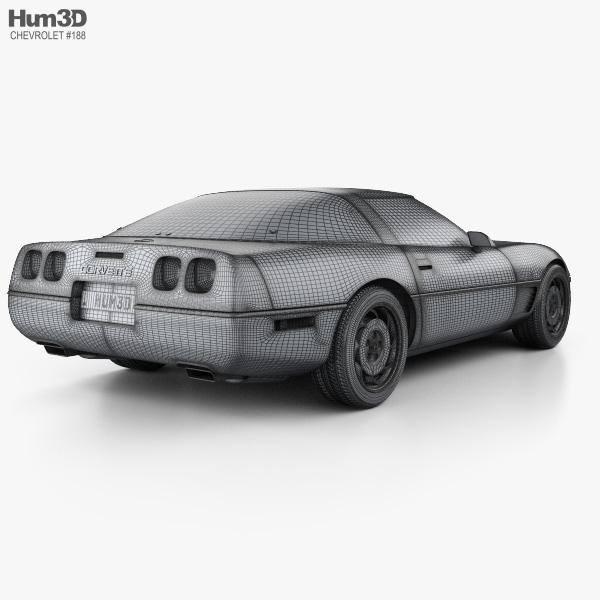 Chevrolet Corvette (C4) 1996 3D model - Download Sports car on 3DModels.org
