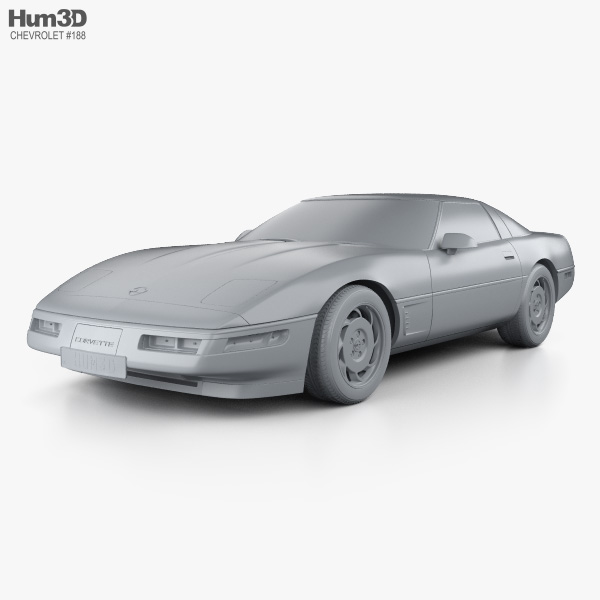 Chevrolet Corvette (C4) 1996 3D model - Download Sports car on 3DModels.org