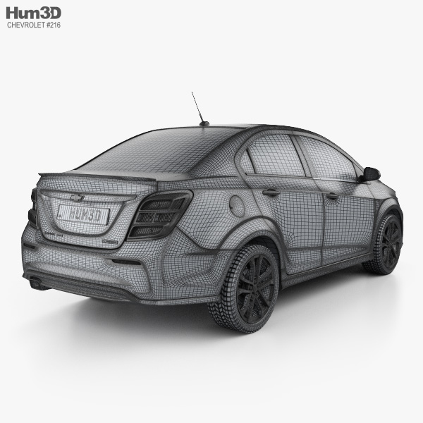 Chevrolet Sonic sedan RS 2018 3D model - Download Sedan on 3DModels.org
