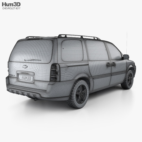 Chevrolet Uplander LS 2008 3D model - Download Van on 3DModels.org