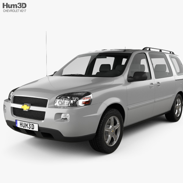 Chevrolet Uplander LS 2008 3D model - Download Van on 3DModels.org