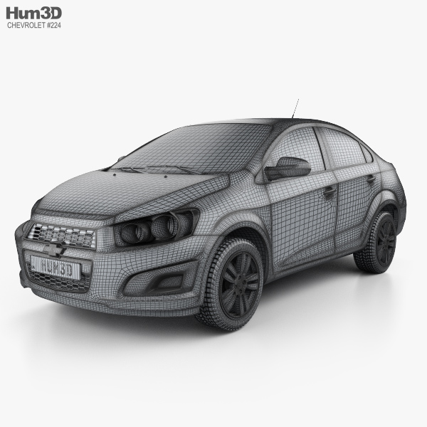 Chevrolet Sonic LT sedan 2018 3D model - Download Sedan on 3DModels.org